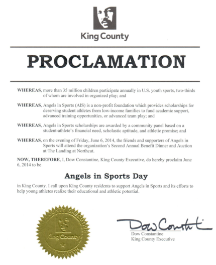 Angels In Sports Day In King County – Angels In Sports